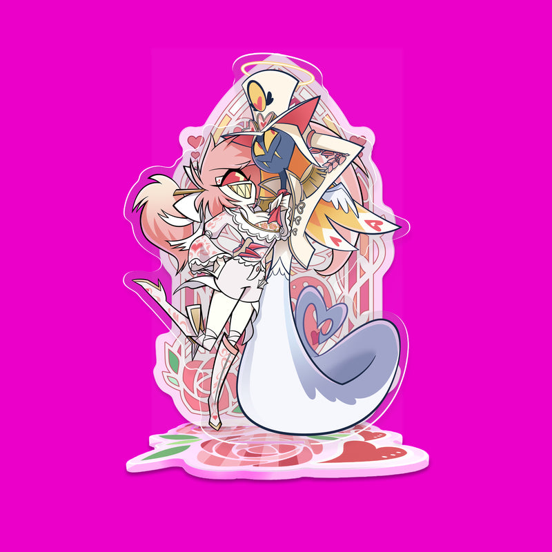 Valentine's Day 2026 Pentious & Cherri Bomb Acrylic Standee | Hazbin Hotel