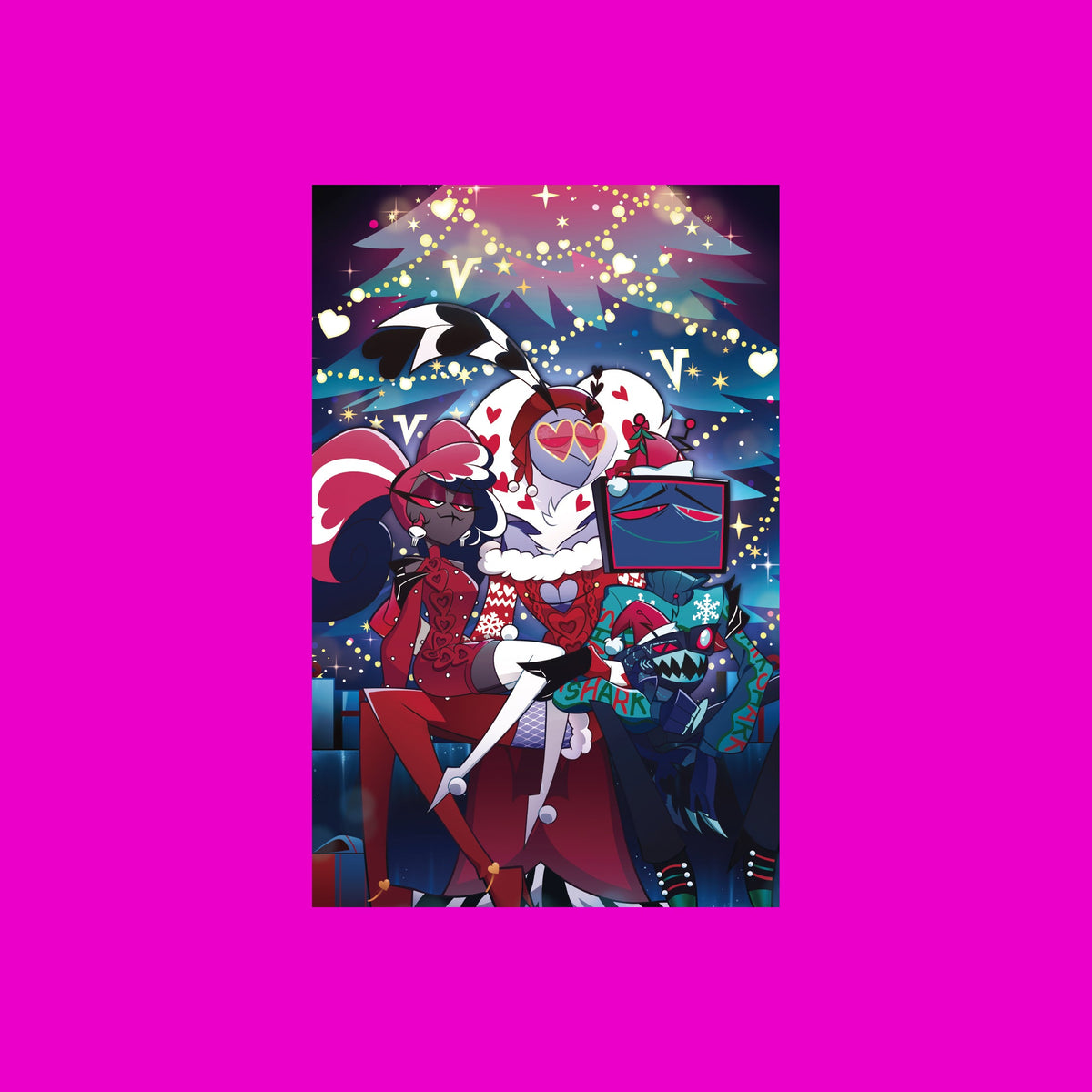 "The Vees" Holiday 2025 Poster | Hazbin Hotel